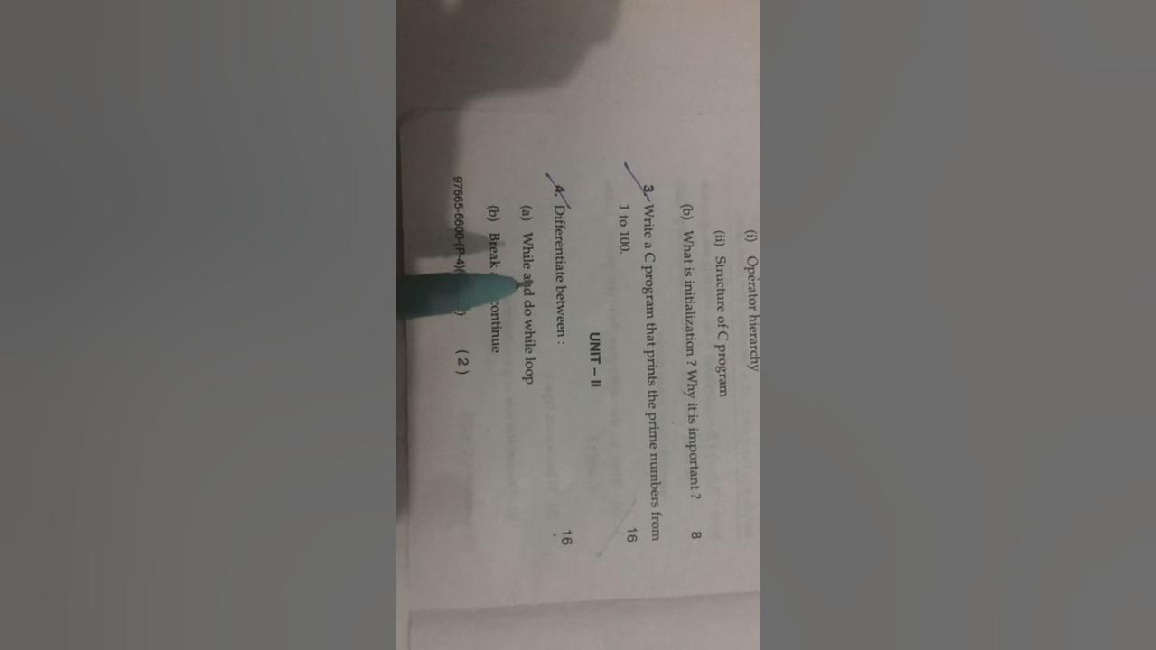 #bca #mdu C Programming Question Paper 2nd semester BCA | MD University ...