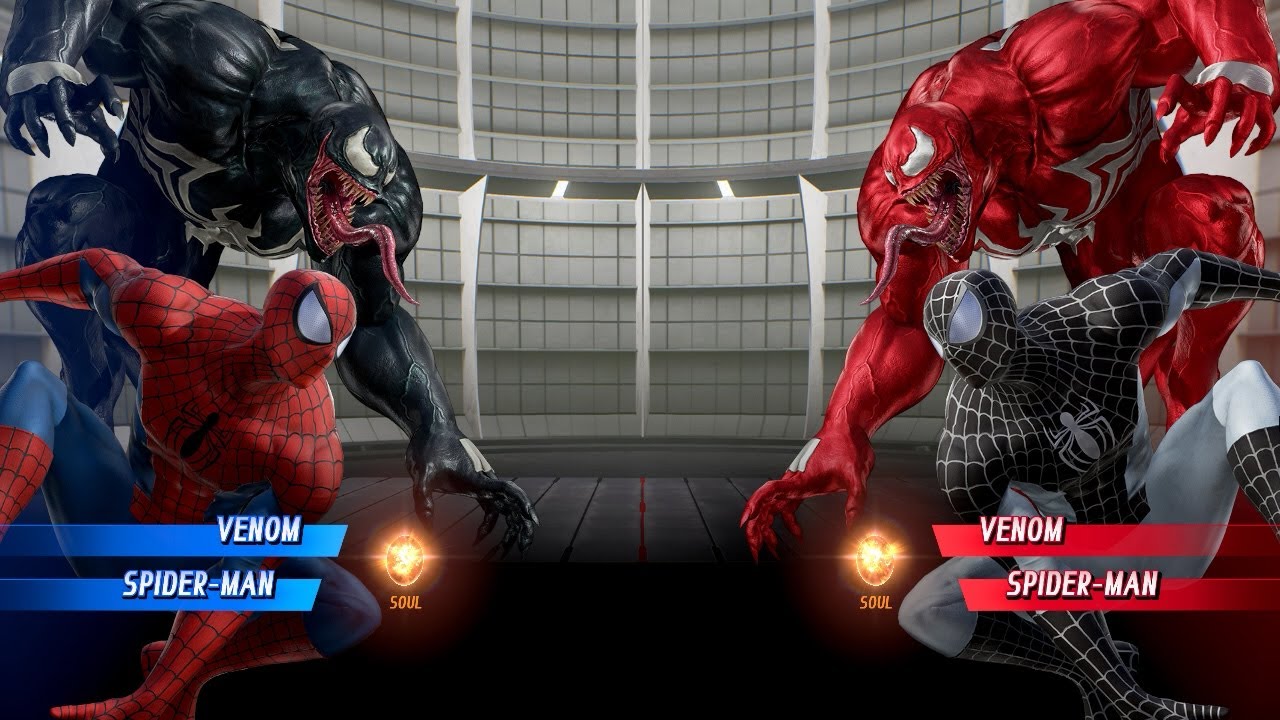 Venom & Red Spider Man VS Red Venom & Black Spider Man - Marvel vs ...