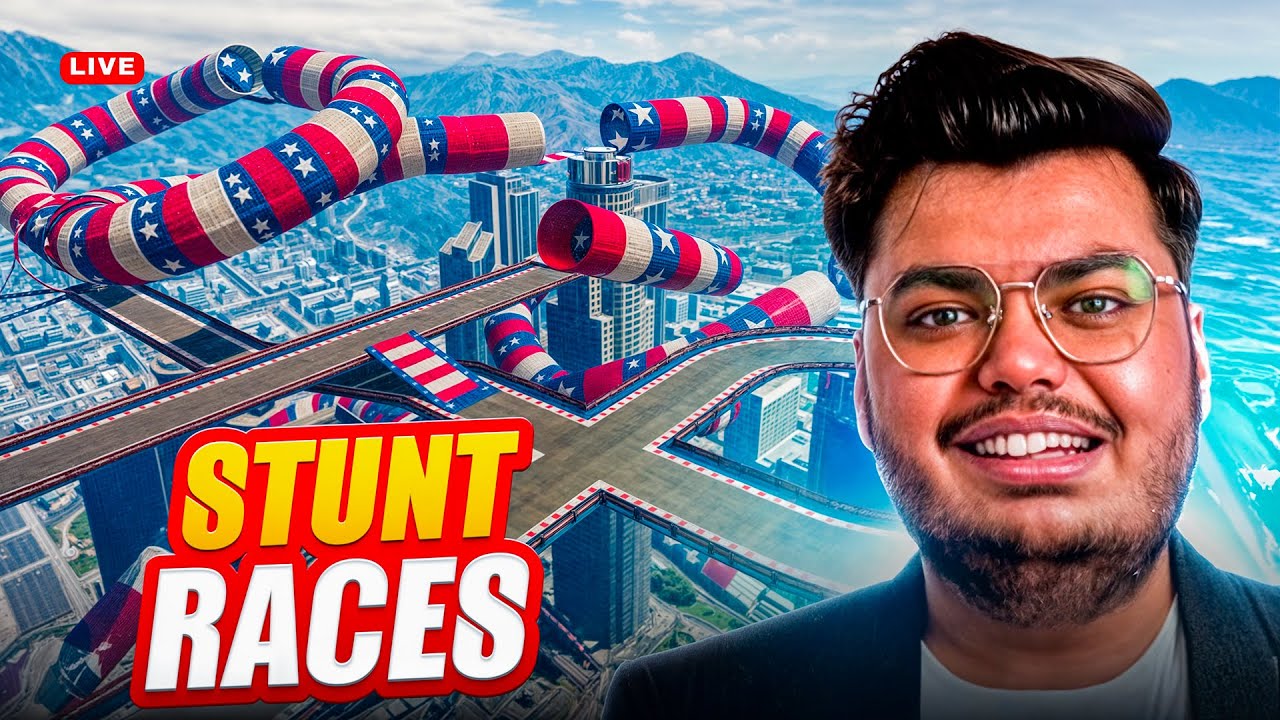 Hardest GTA V STUNT RACE Challenge With The Gang | Live 🔴 - YouTube