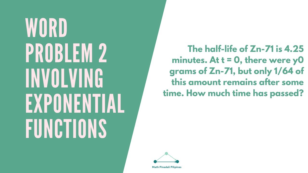 Word Problem Involving Exponential Function - 2 - YouTube