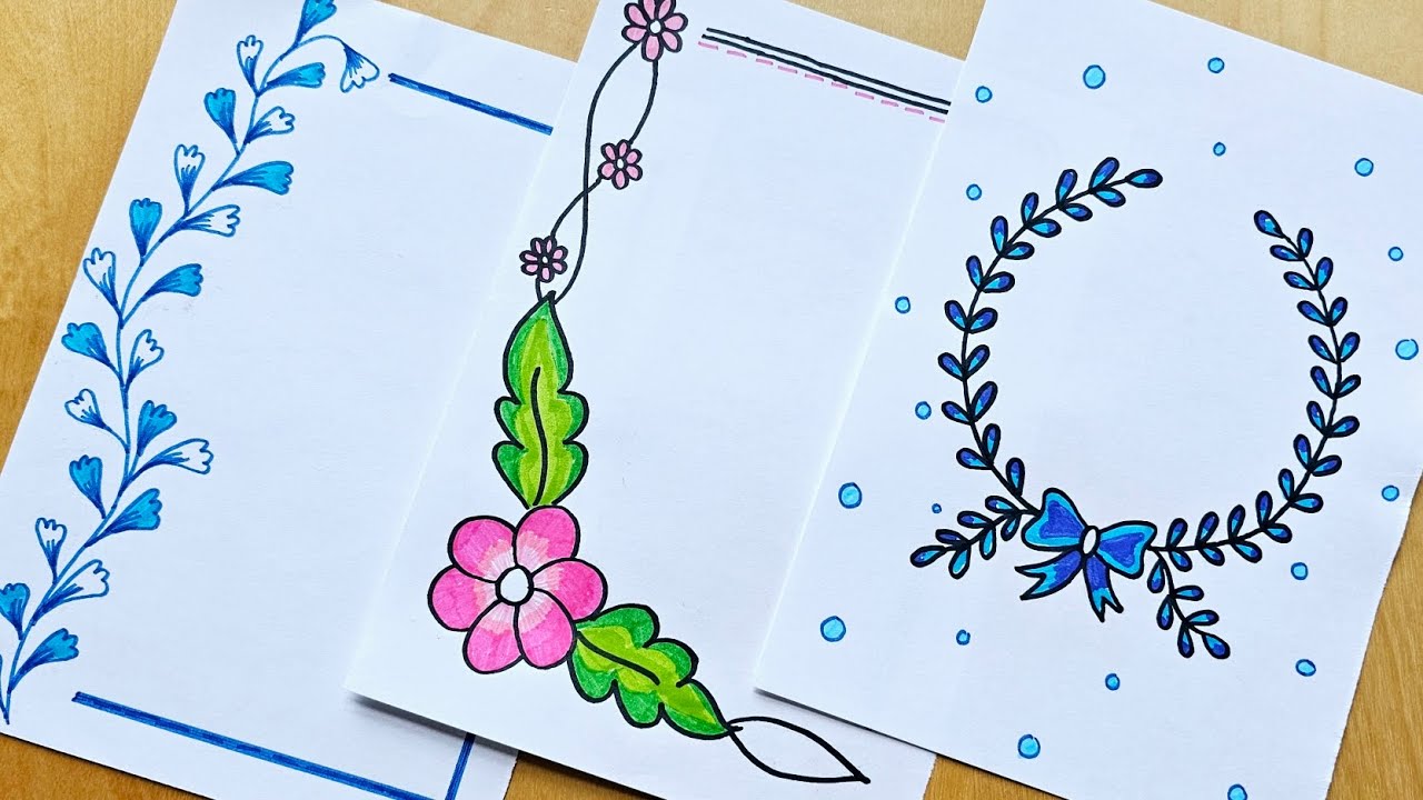 Project Border Designs // New Easy Front Cover Title Page Ideas // Art ...