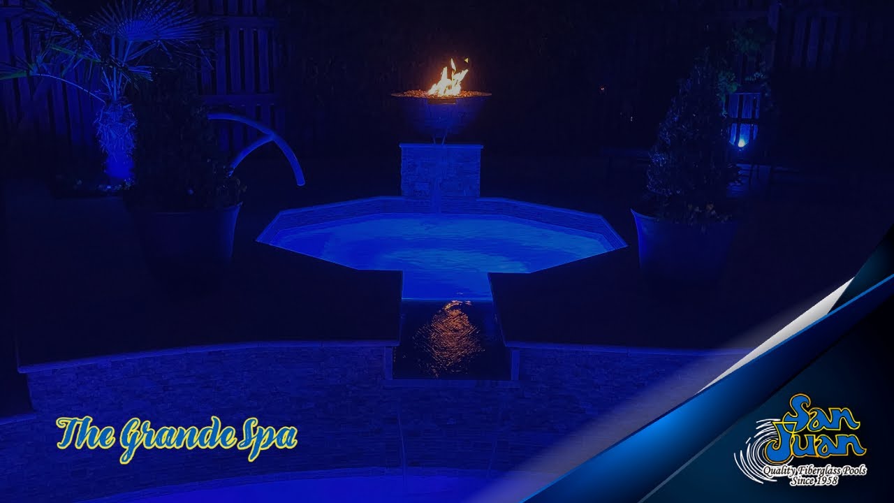 The Grande Spa – A Unique Octagon Layout | San Juan Pools - YouTube
