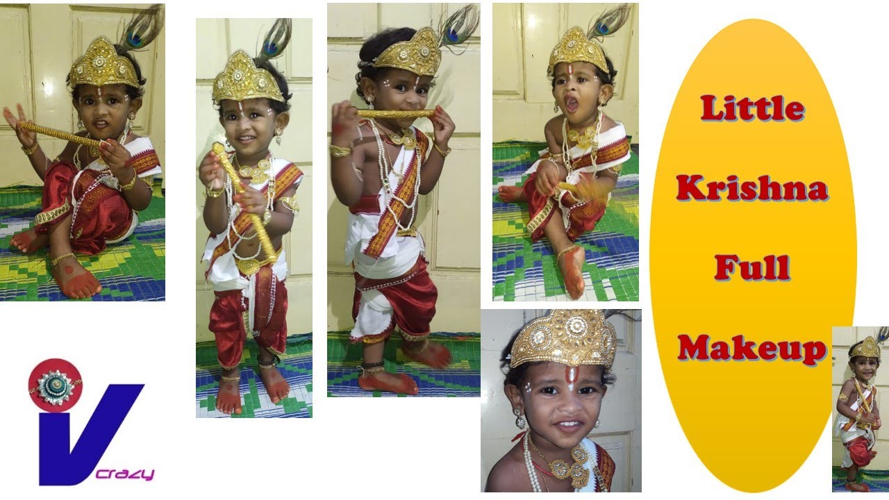 Little Krishna Full Makeup for kids | Sri Krishna Janmastami Special ...