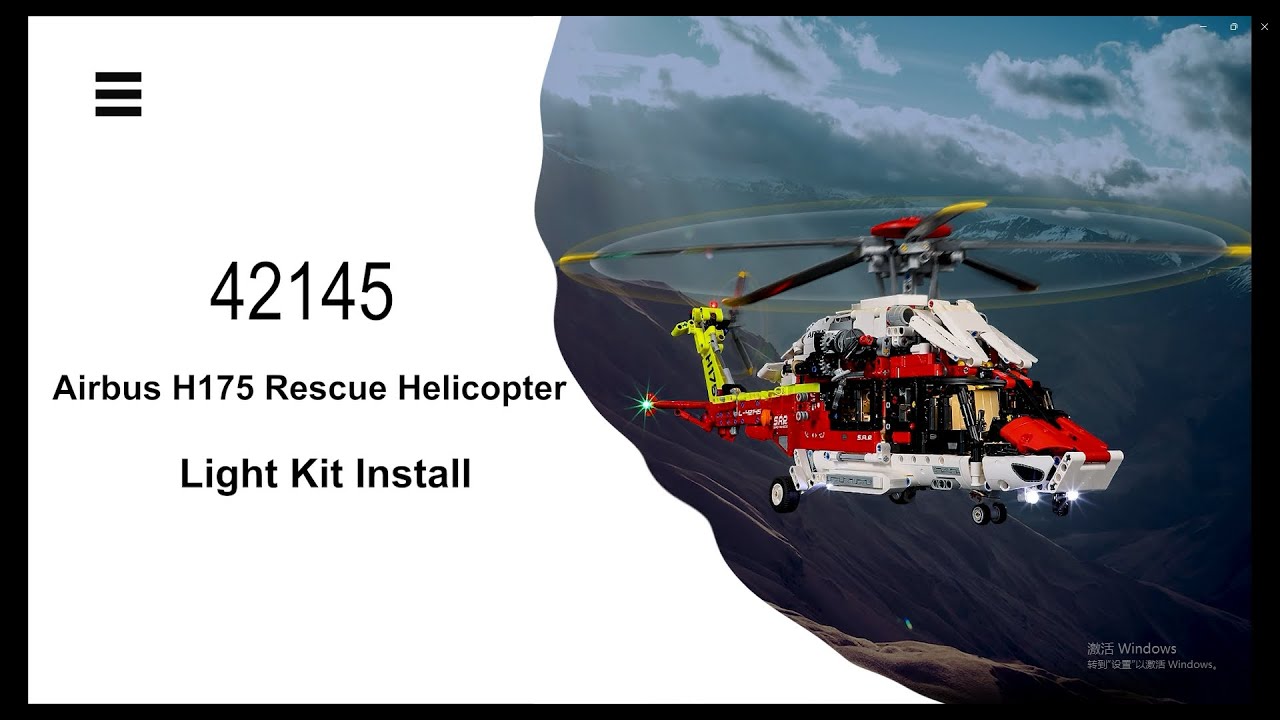 Install Lightailing Light Kit For Lego Airbus H175 Rescue Helicopter ...