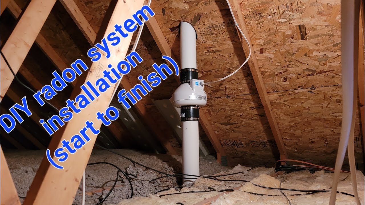 DIY Active Radon Mitigation System Installation in a Basement - YouTube
