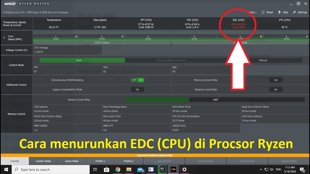 Cara, Tips dan Trick untuk menurunkan EDC (CPU) 99% samapi turun 20% ...