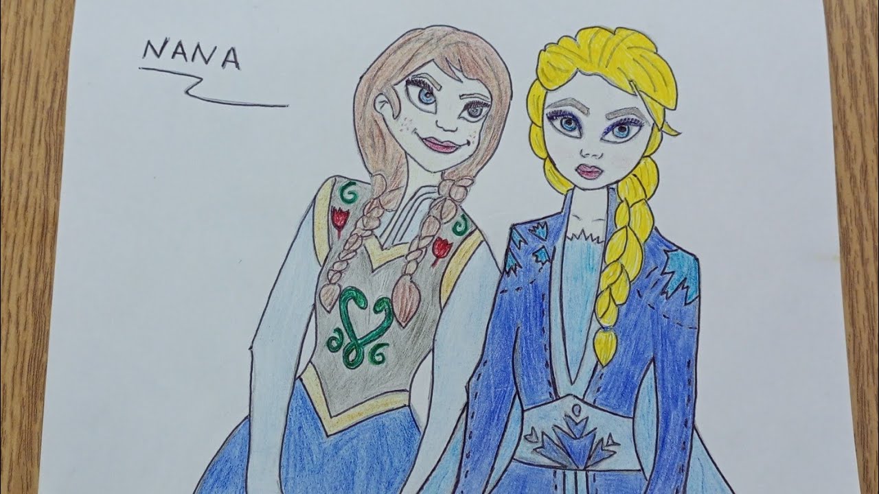 Pencil Sketchfrozen And Elsa Drawingرسم سهلرسم فروزن وإلسا Youtube