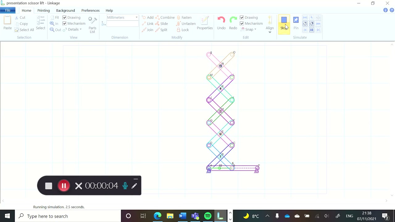 Linkage Scissor Lift Motion - YouTube