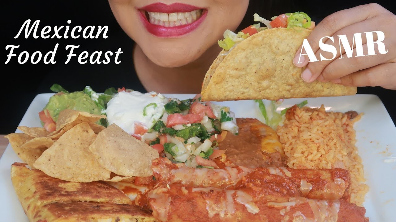 ASMR - Mexican Food Feast - Eating Sounds - YouTube
