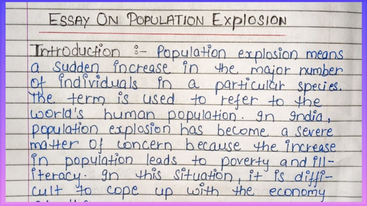 Essay on Population Explosion || Population Explosion Essay In English ...