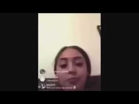 Girl shoots camera on instagram live
