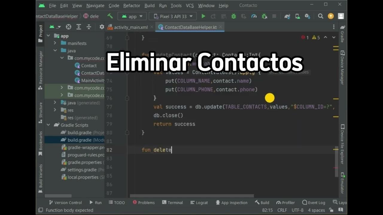 Mi primera Base de datos SQLite en Android con Kotlin !!! - YouTube