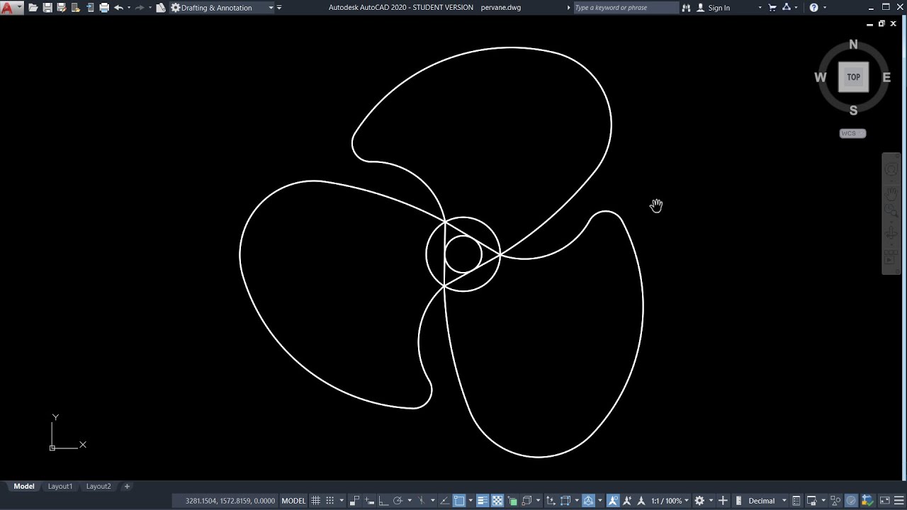 Pervane Çizimi | Fan Drawing | Autocad 2D Practice Drawing | Exercise ...