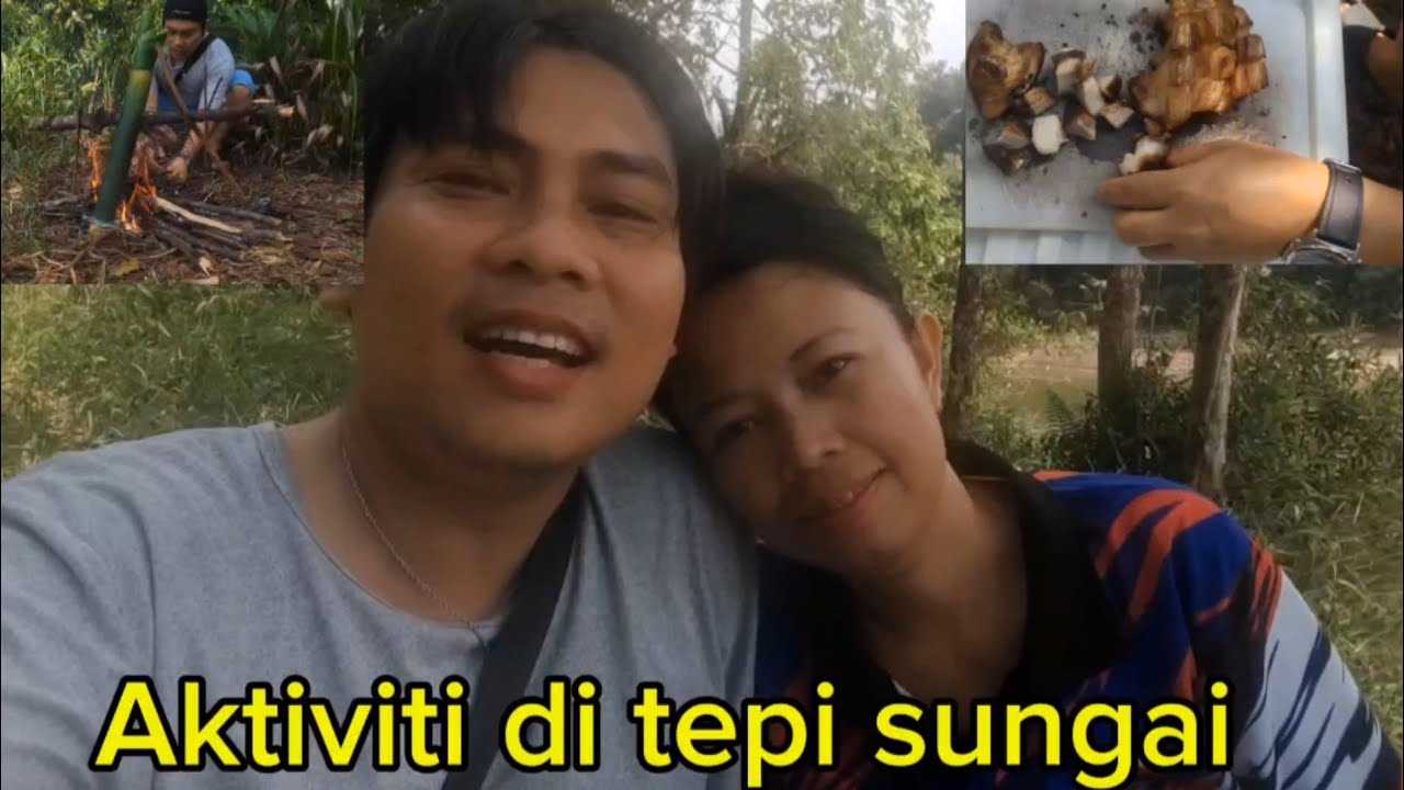 pansuh babi hutan dalam ruas dan bakar isi babi, suasana tenang, indah ...