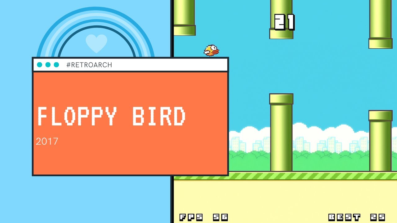 Floppy Bird (2017) [CL] - RetroArch with ChaiLove - YouTube