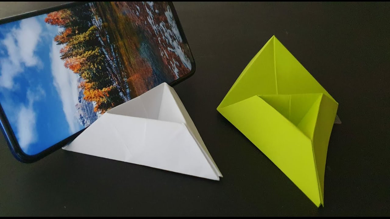 How to make an Origami Mobile stand /Origami - YouTube