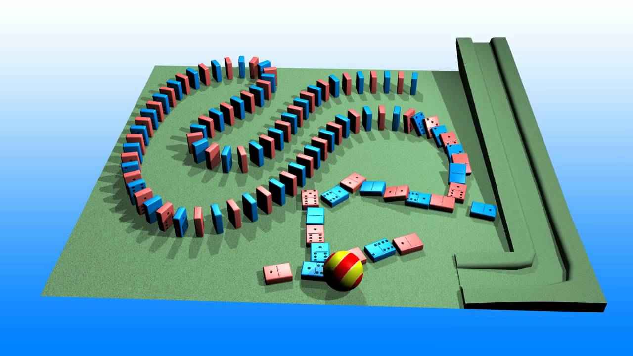 Mini 3D Domino Animation - YouTube