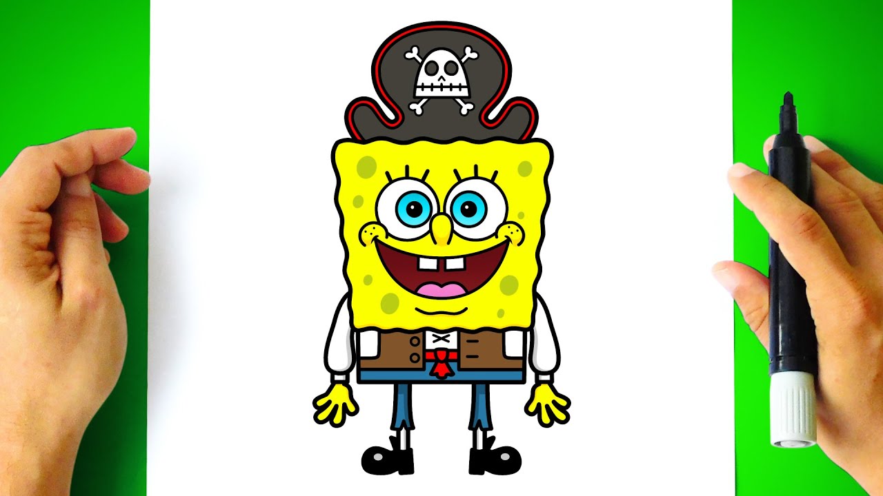 How to DRAW SPONGEBOB SQUAREPANTS - Search for SquarePants - Pirate ...