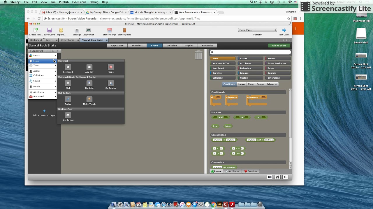 Stencyl - Moving Your Own Character L & R Tutorial - YouTube