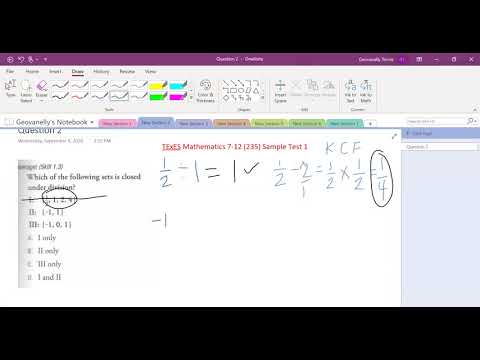 TExES mathematics 7 12 235 Sample Test 1 question 2 - YouTube