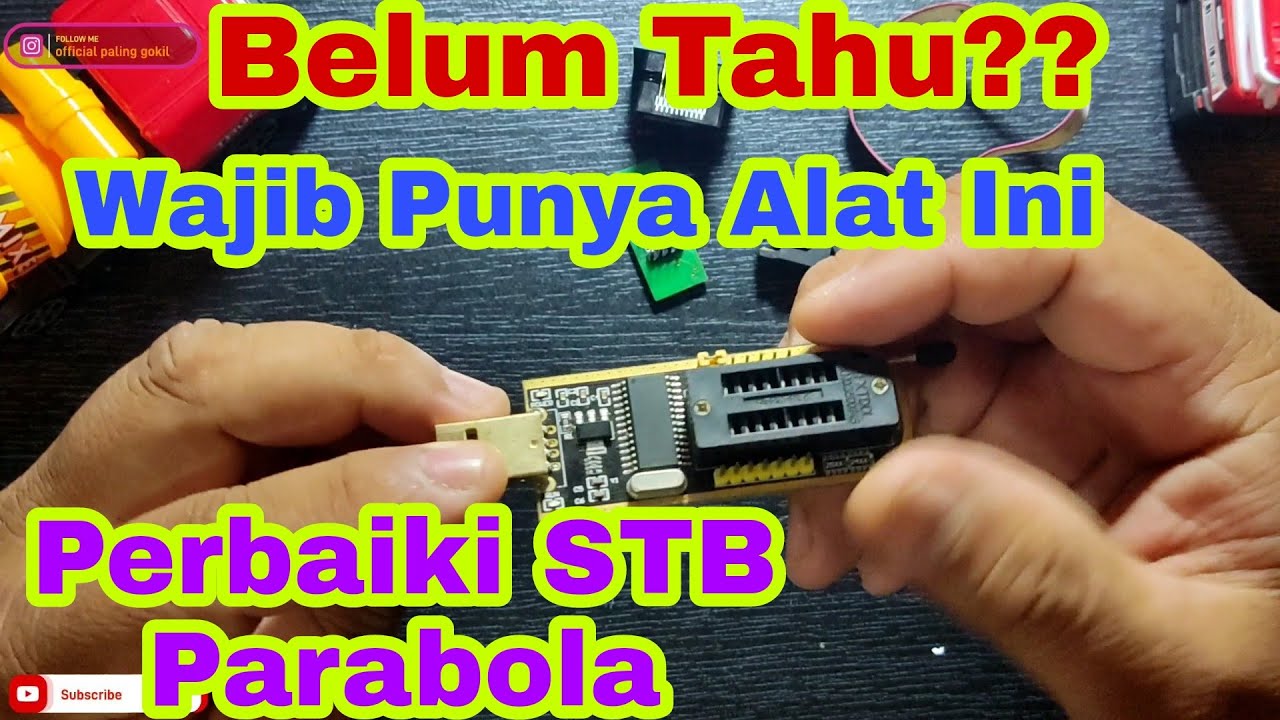 cara menggunakan mini programer CH341A | mengatasi receiver mata merah ...