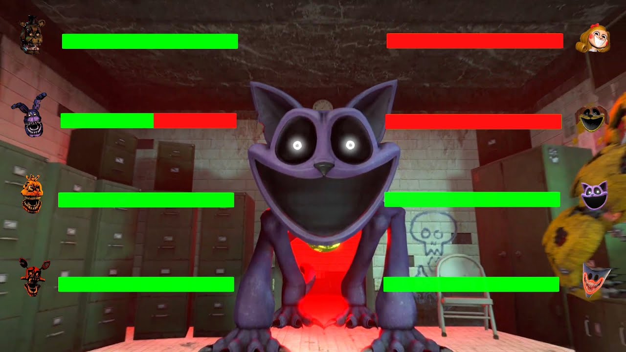 [SFM FNaF] Poppy Playtime Chapter 3 vs Nightmare VR WITH Healthbars ...