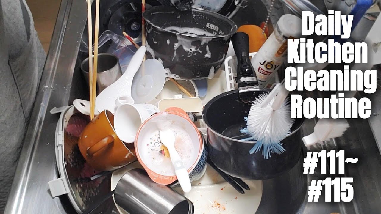 #111~#115総集編 キッチンリセットルーティーン/Daily Kitchen Cleaning Routine. - YouTube
