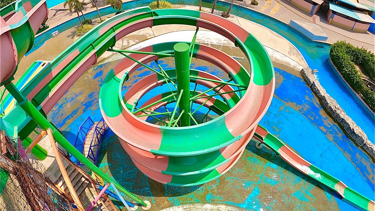 Very Tall Water Slide at West Wonder Water Park - YouTube