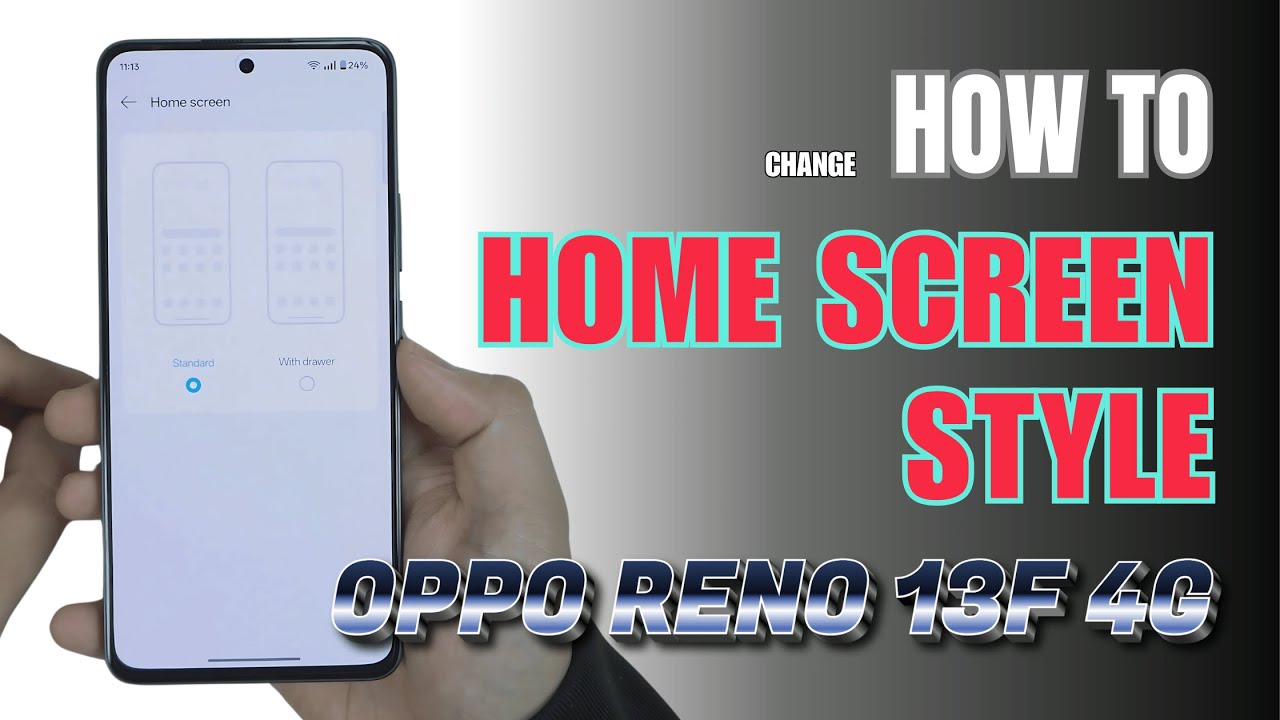 How to change Home Screen style on OPPO Reno 13F 4G - YouTube