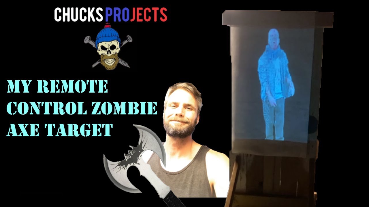 My Moving Remote Control Projection (Zombie) Axe throwing Target ...