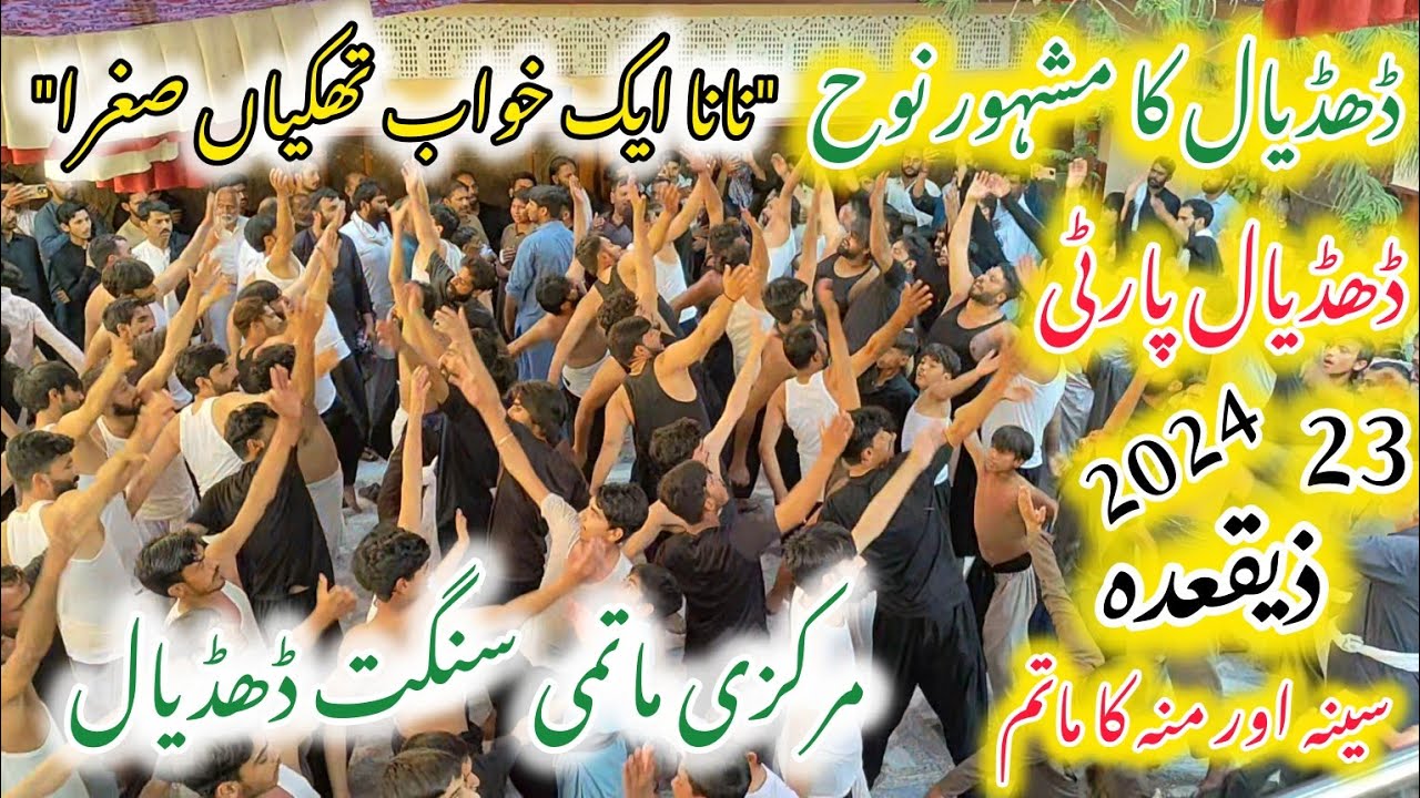 Dhudial Party Noha 2024 || Nana Aik Khuwab Takya Sugra (sa) || Markazi ...