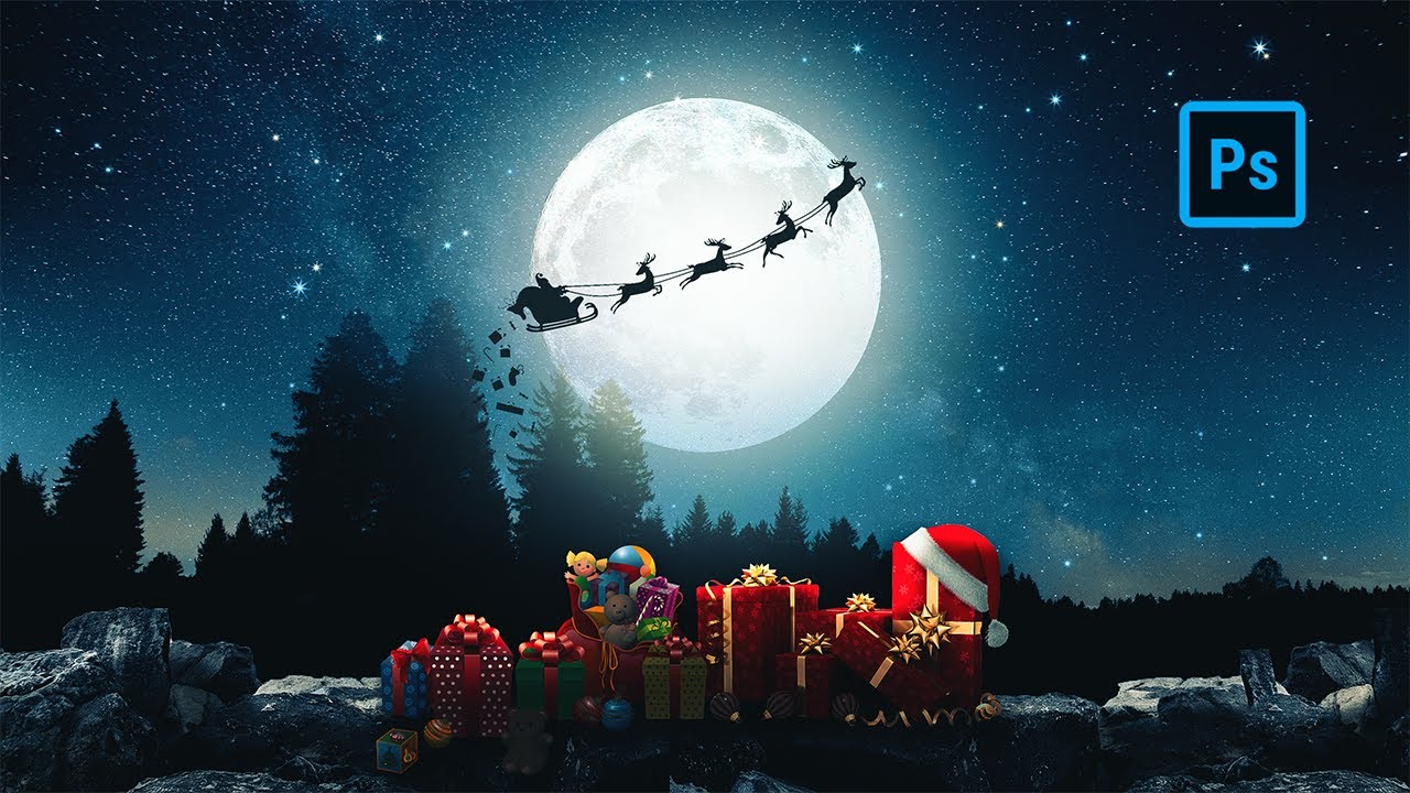 Christmas Wallpaper manipulation tutorial | Christmas Screensaver ...