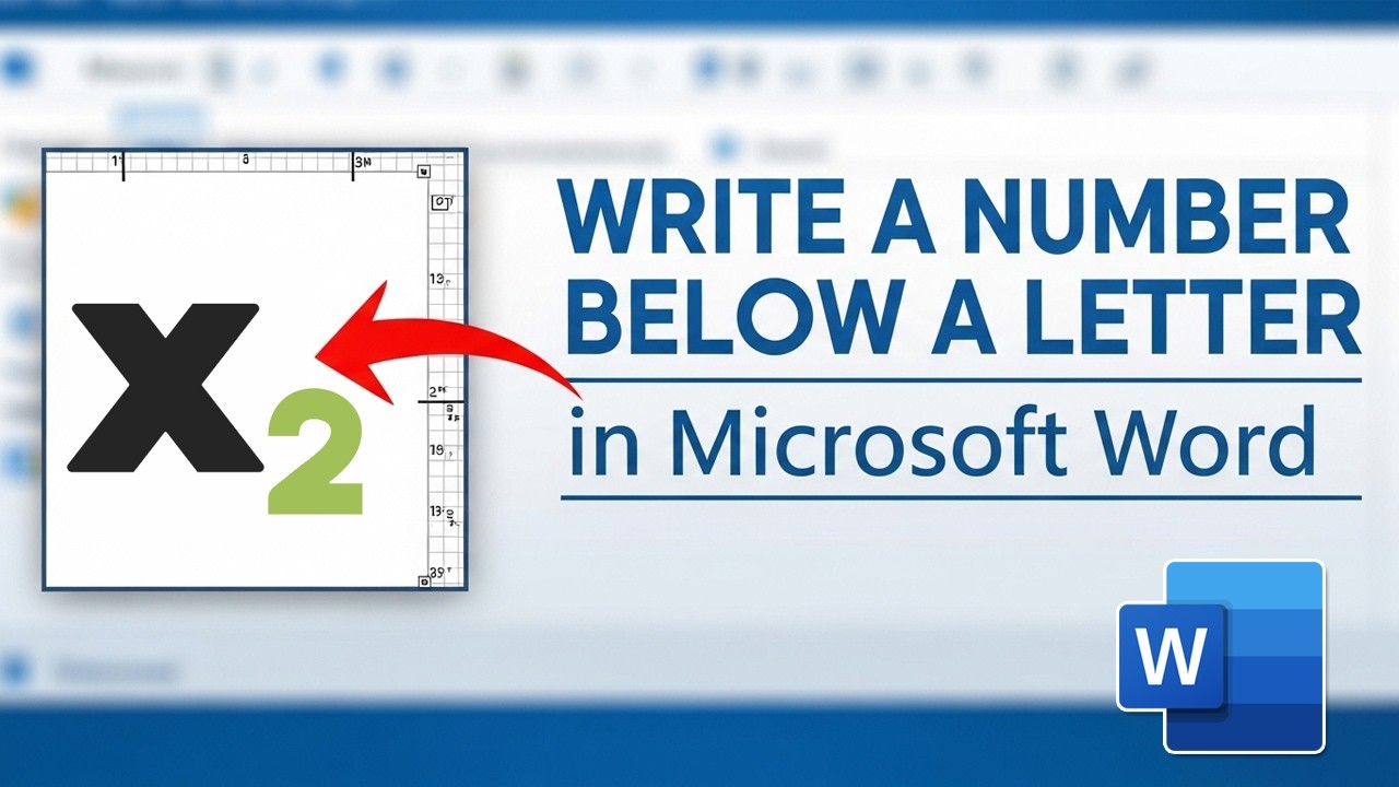 How to write a number below a letter in Word || BACK-SPACE - YouTube