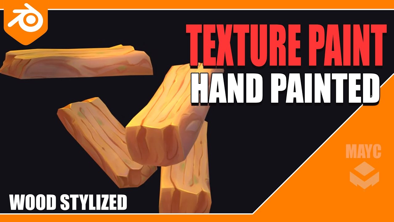 Stylized Wood Hand-Painted - Texture Painting in Blender 5 (Timelapse ...