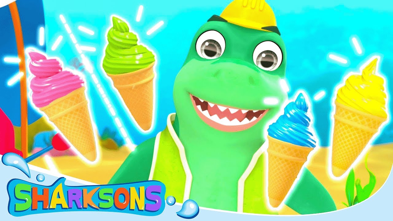 Colorful Ice Cream Song | The Sharksons - Songs for Kids | Nursery ...