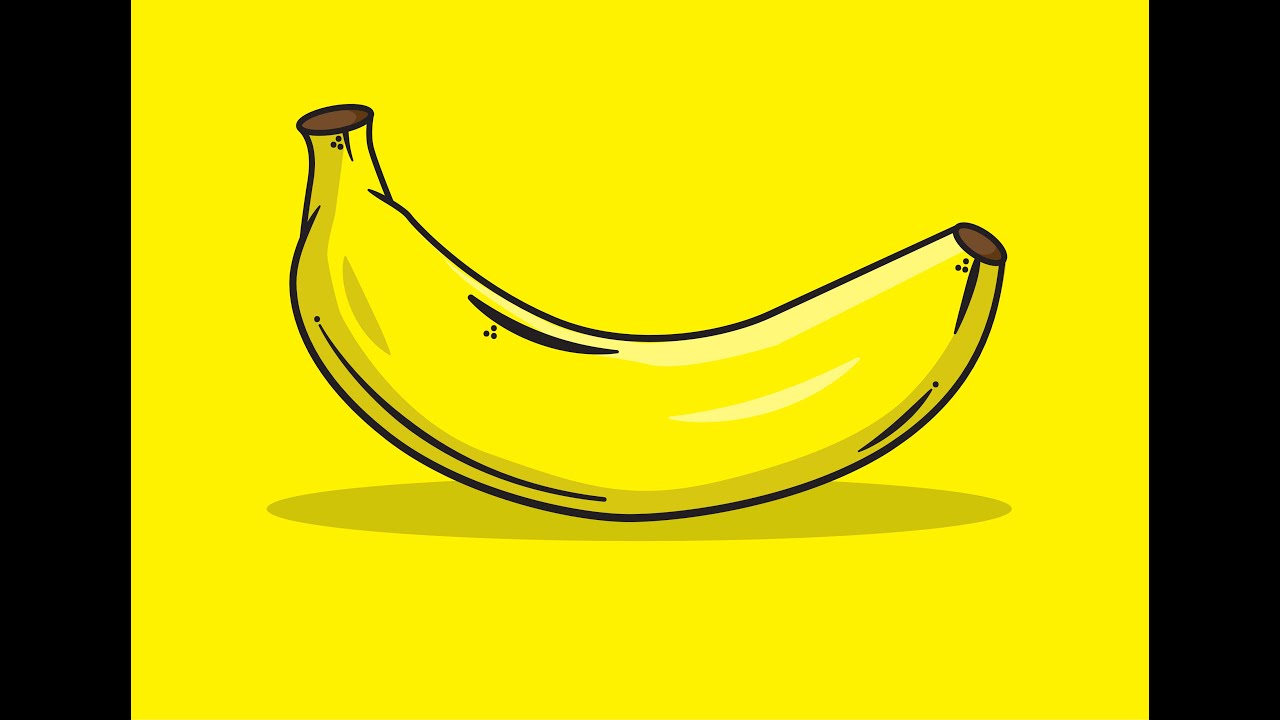 Belajar membuat Illustrasi Pisang With Adobe Illustrator - Vector ...
