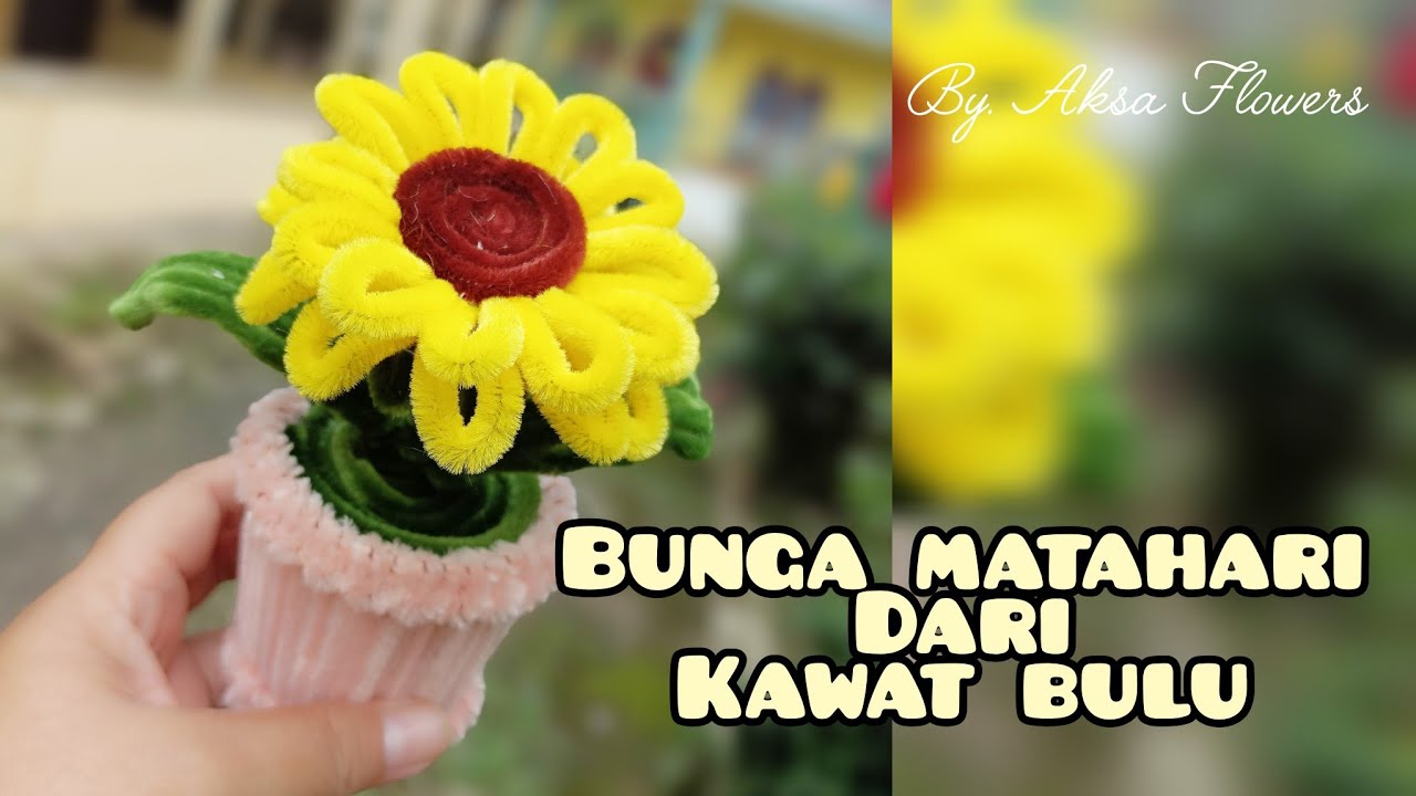 How to make pipe cleaner sunflower // pipe cleaner tutorial - YouTube