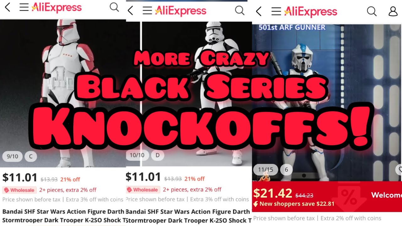 Checking Out Some Crazy Black Series Aliexpress Knockoffs - YouTube