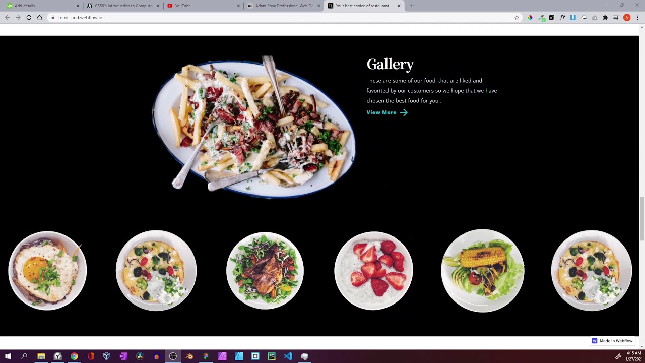Restaurant clean modern looking website - YouTube