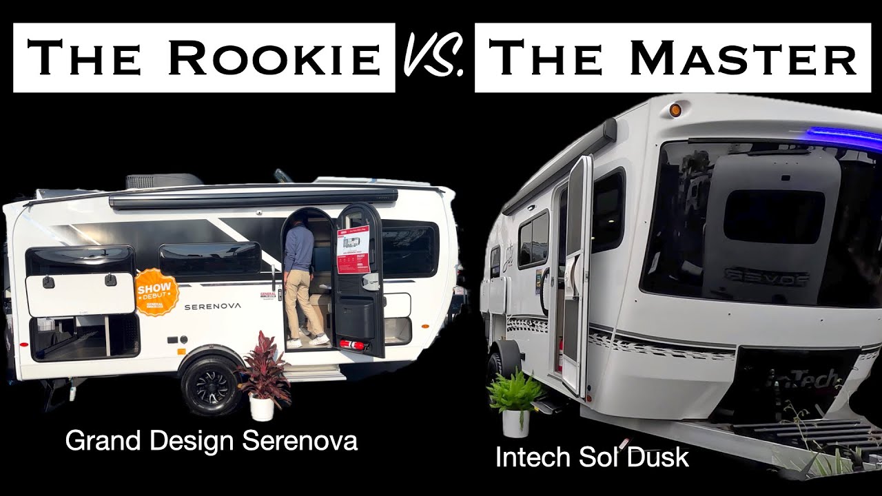 Grand Design Serenova vs Intech Sol Dusk: Euro Style Campers With Bathrooms and Kitchens Inside ...