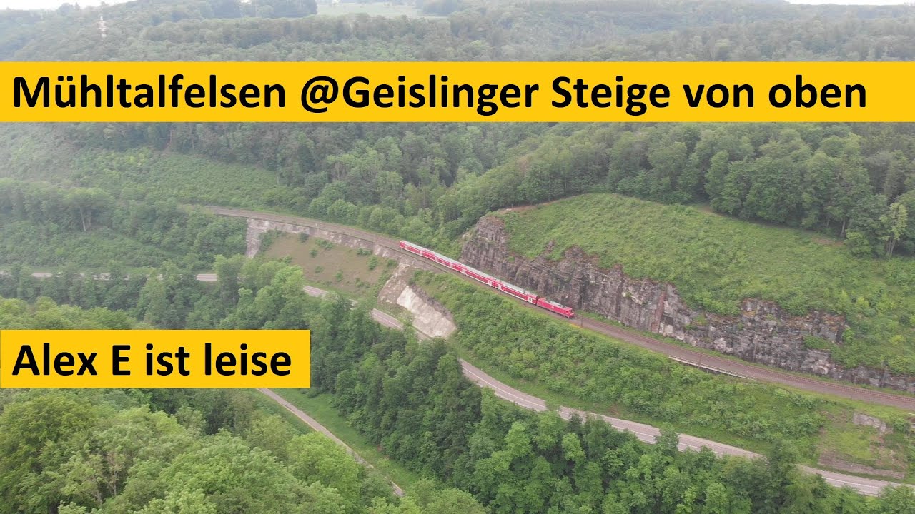 Mühltalfelsen Geislinger Steige aus der Luft | drone railfanning ...