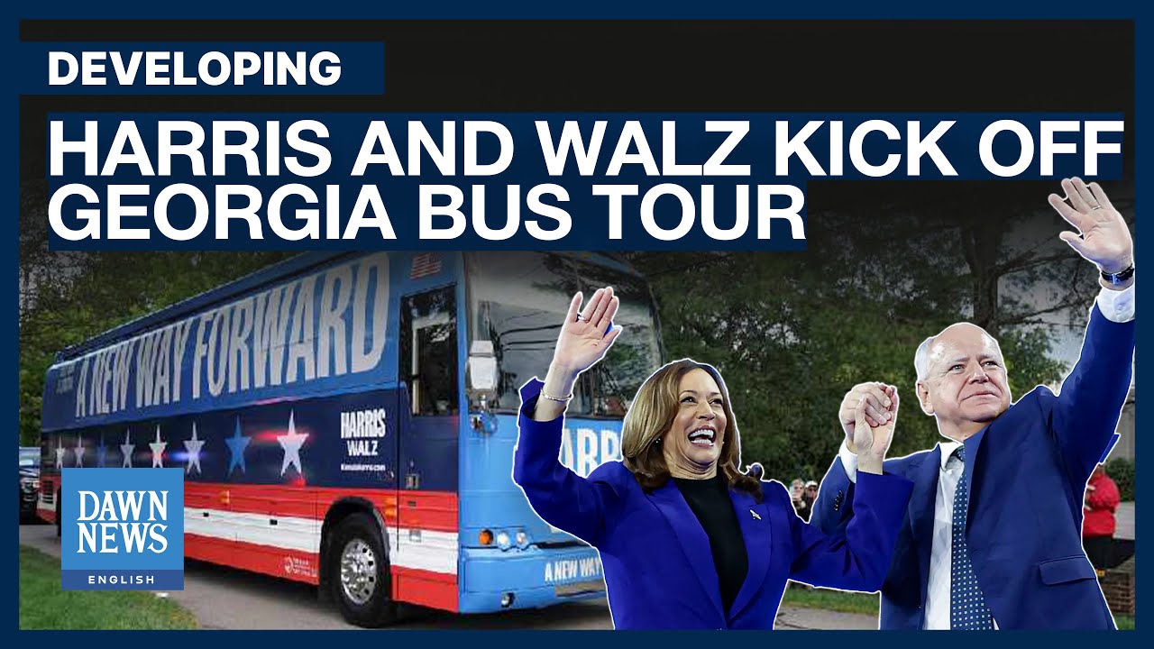 US Elections: Harris And Walz Kick Off Georgia Bus Tour As Democrats ...