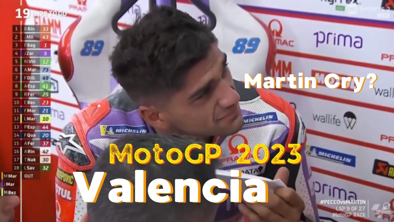 Jorge Martin Cry After Crash - [Valencia Motogp 2023] - YouTube