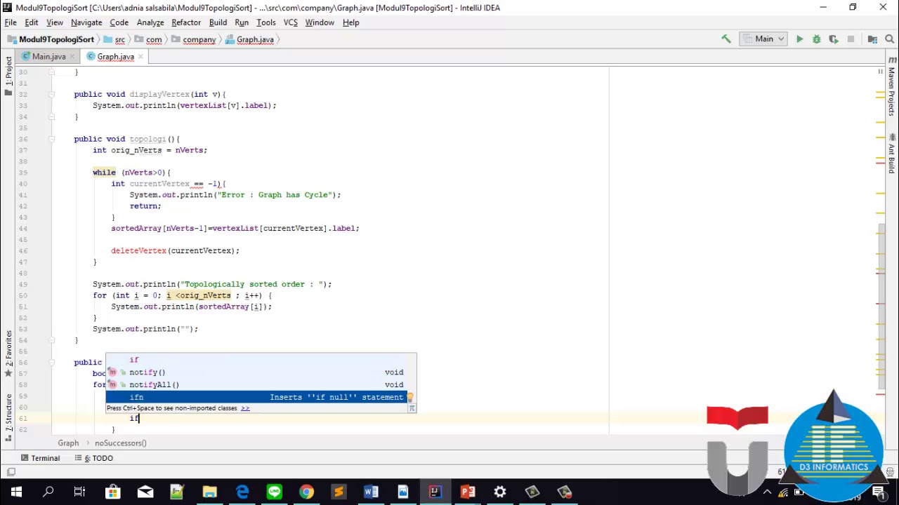 Topological Sort with Java - YouTube