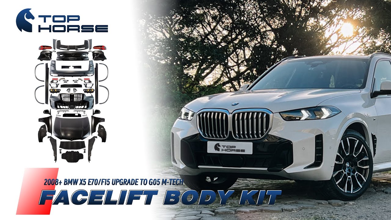 BMW X5 E70/F15 Upgrad To G05 M-tech Style Body Kit - YouTube