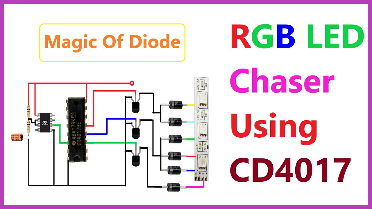 You Dont Believe That Diode Helped CD4017 To Light RGB Strip | RGB LED ...