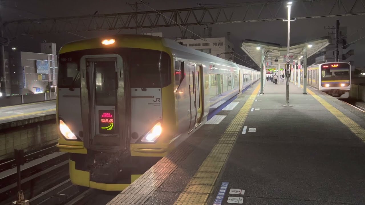 E257系500番台マリNB-05編成+マリNB-18編成茂原発車 - YouTube