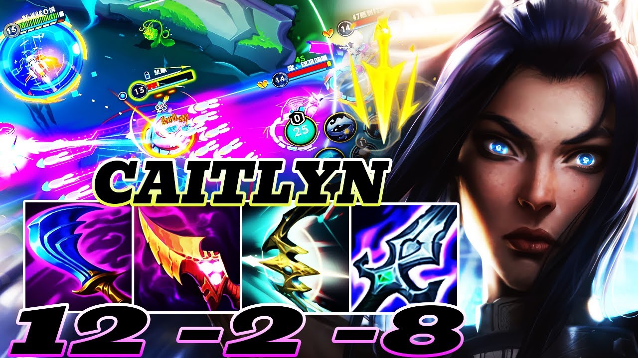 WILD RIFT CAITLYN ADC GAMEPLAY | 12 -2 -8 MVP | CAITLYN BUILD RUNES ...