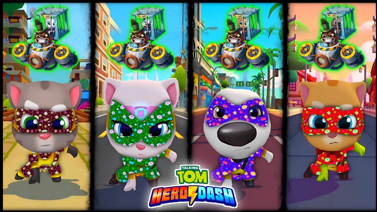 Talking Tom Hero Dash - Flower Design Colour Suit The All Classic ...