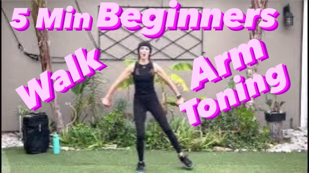Beginners 5 Min Walk & Arm Toning | Michelle Wilson Workouts - YouTube